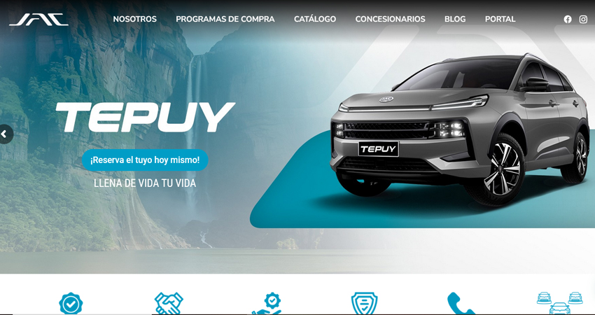 JAC Motors Venezuela relanzó su sitio web con nuevas funciones